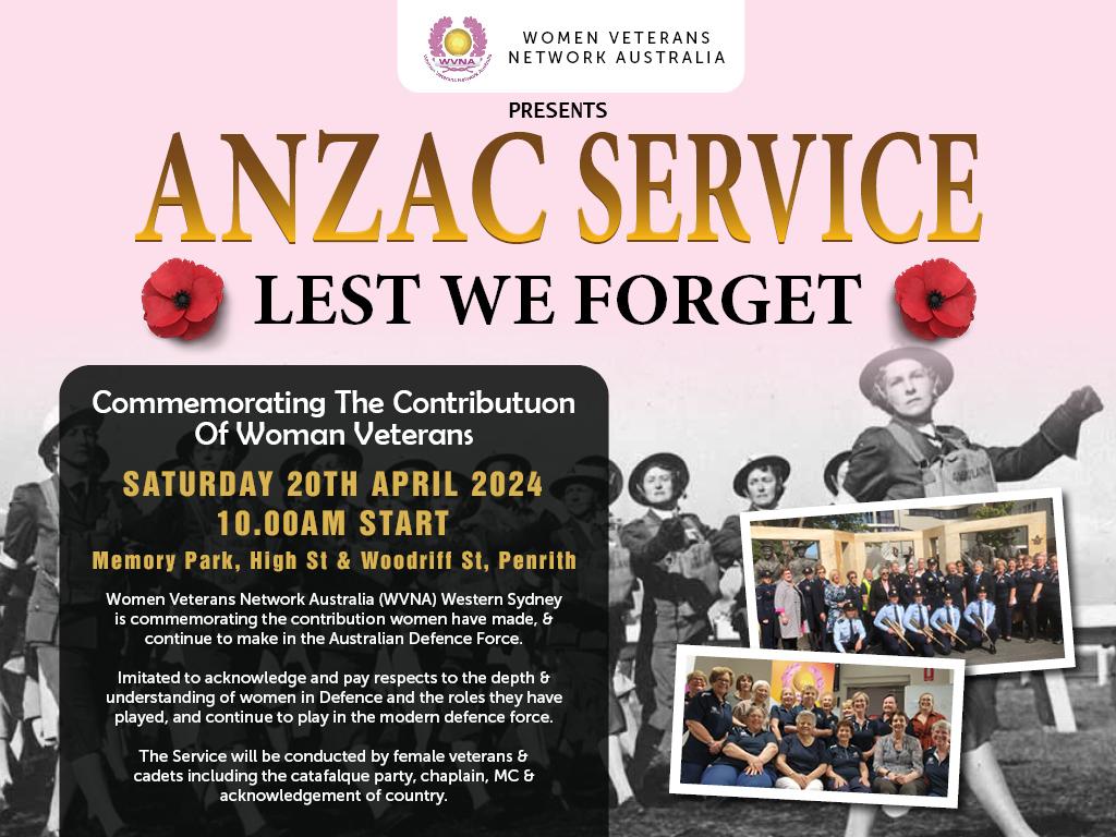 Women Veterans Network Australia ANZAC Service - Penrith RSLPenrith RSL